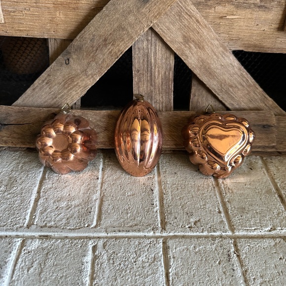 Accents | Vintage 3 Mini Copper Molds Different Shapes | Poshmark
